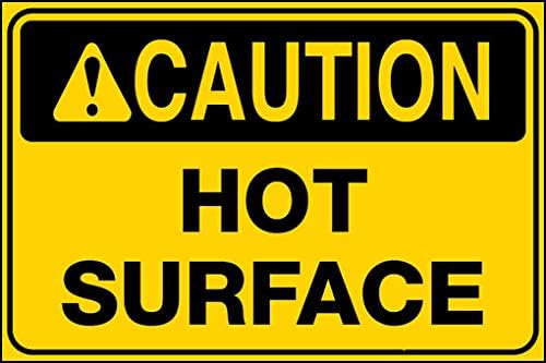 Amazon.com: Yellow Caution HOT Surface Sticker (Warning Safety Safe ...