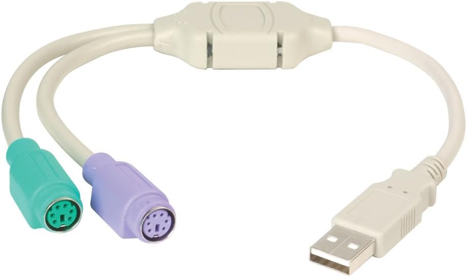 MHP ®-USB-Stecker auf 2 X PS2 Buchse Tastatur und Mauskabel Adapter ...