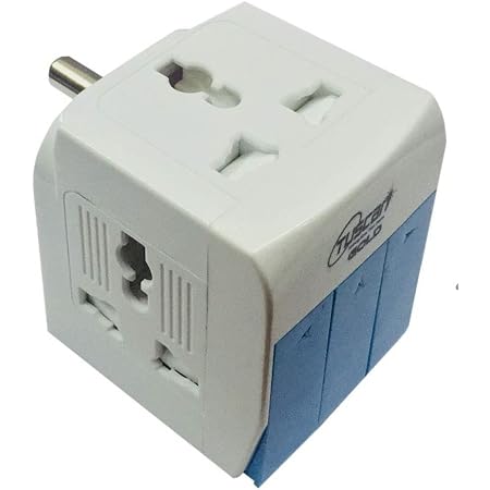 Gadget-Wagon 3 Way Socket Universal 5 Amps Input Plug with Individual ...