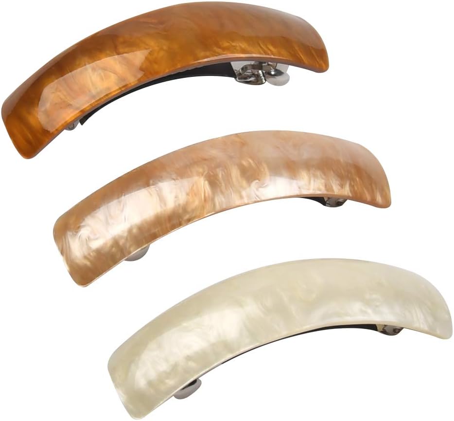 DODUOS 3PCS Barrettes for Women, Hair Clips for Thick Hair, Retro ...