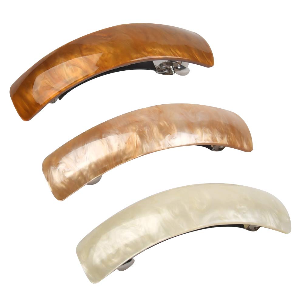 DODUOS 3PCS Hair Barrettes for Women, Barrette Hair Clips for Thick ...