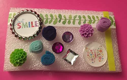 Amazon.com: Metal Bottle Cap Just Smile Tack, Resin Butterfly Tack ...
