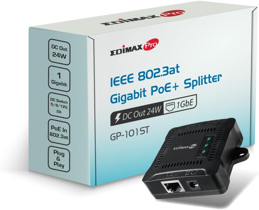 Amazon.com: DSLRKIT 2.5G Gigabit Active PoE Splitter 12V 2A 24watt DC 5 ...