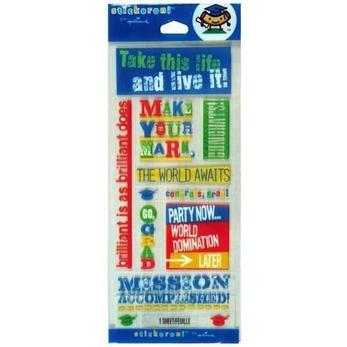 Amazon.com: UPD Graduation 1 Sheet Sticker, Multicolor : Toys & Games