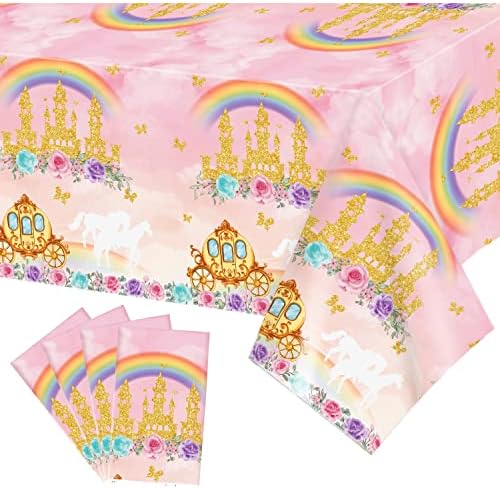 Amazon.com: BLUE PANDA 3 Pack Princess Tablecloths for Princess ...