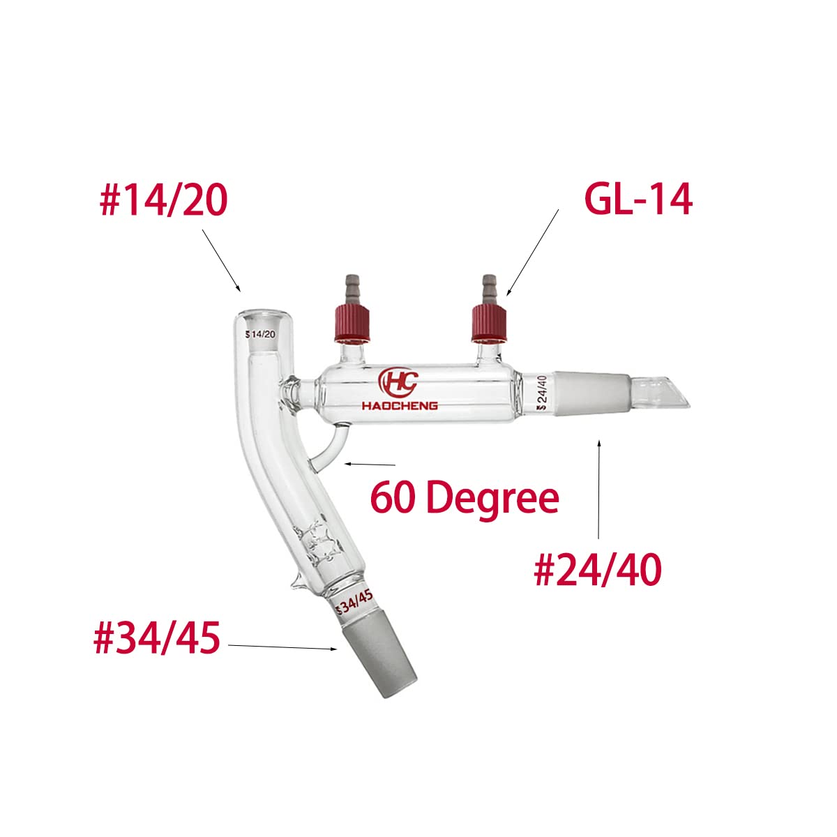 Lab Glass Condenser 5L Short Path Distillation Head Kit – Heavy-Duty ...