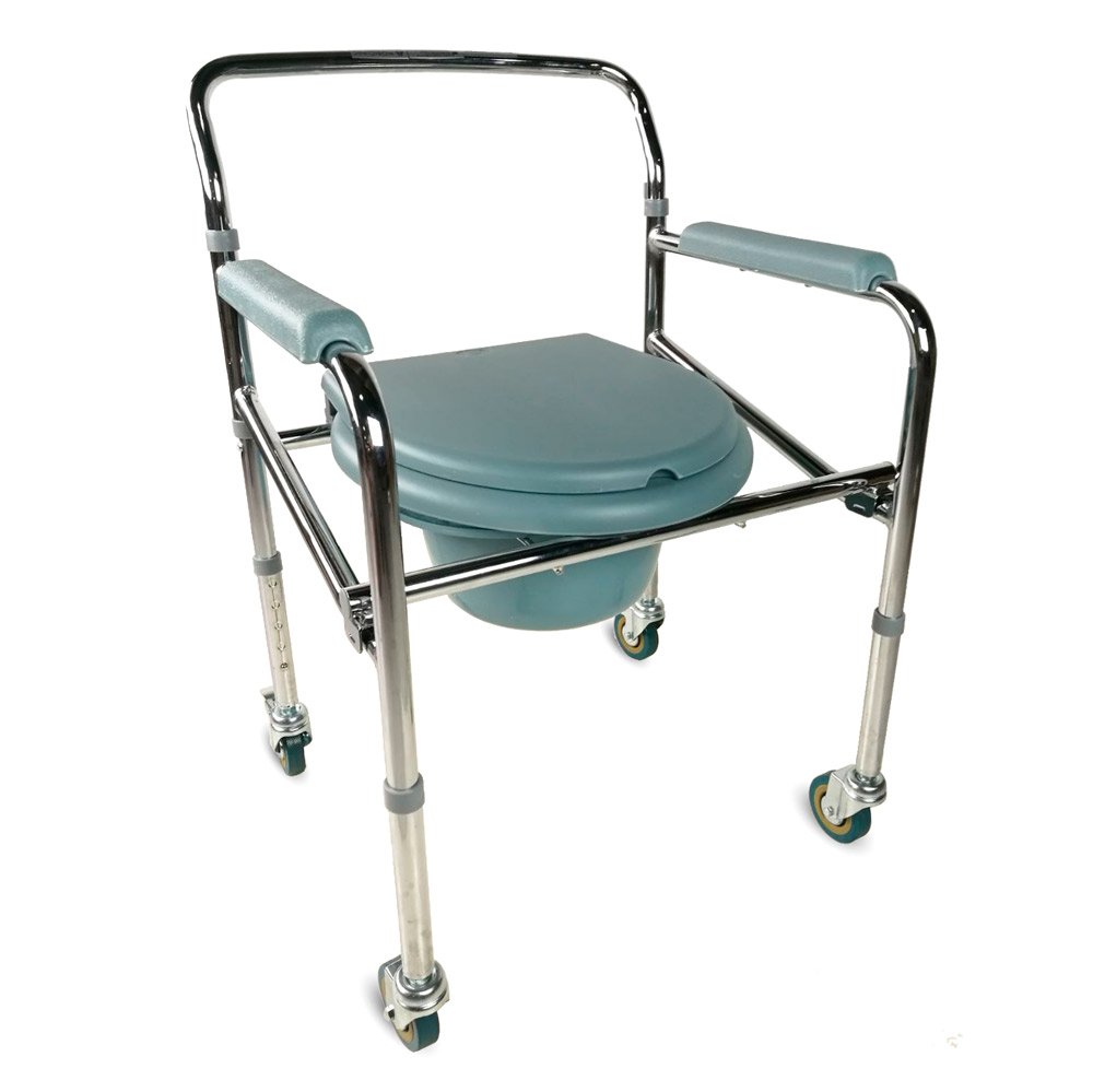 Mobiclinic, Muelle, WC Chair with Wheels, Toilet Seat for The Disabled ...