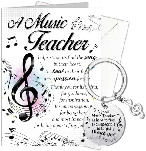 Amazon.com: Ure Tenk Music Theme Thank You Card, Musical Notes ...