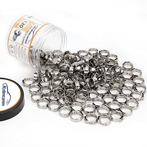 Snapklik.com : 120 Pack 1/2 Inch PEX Cinch Clamps Rings, Premium 304 ...