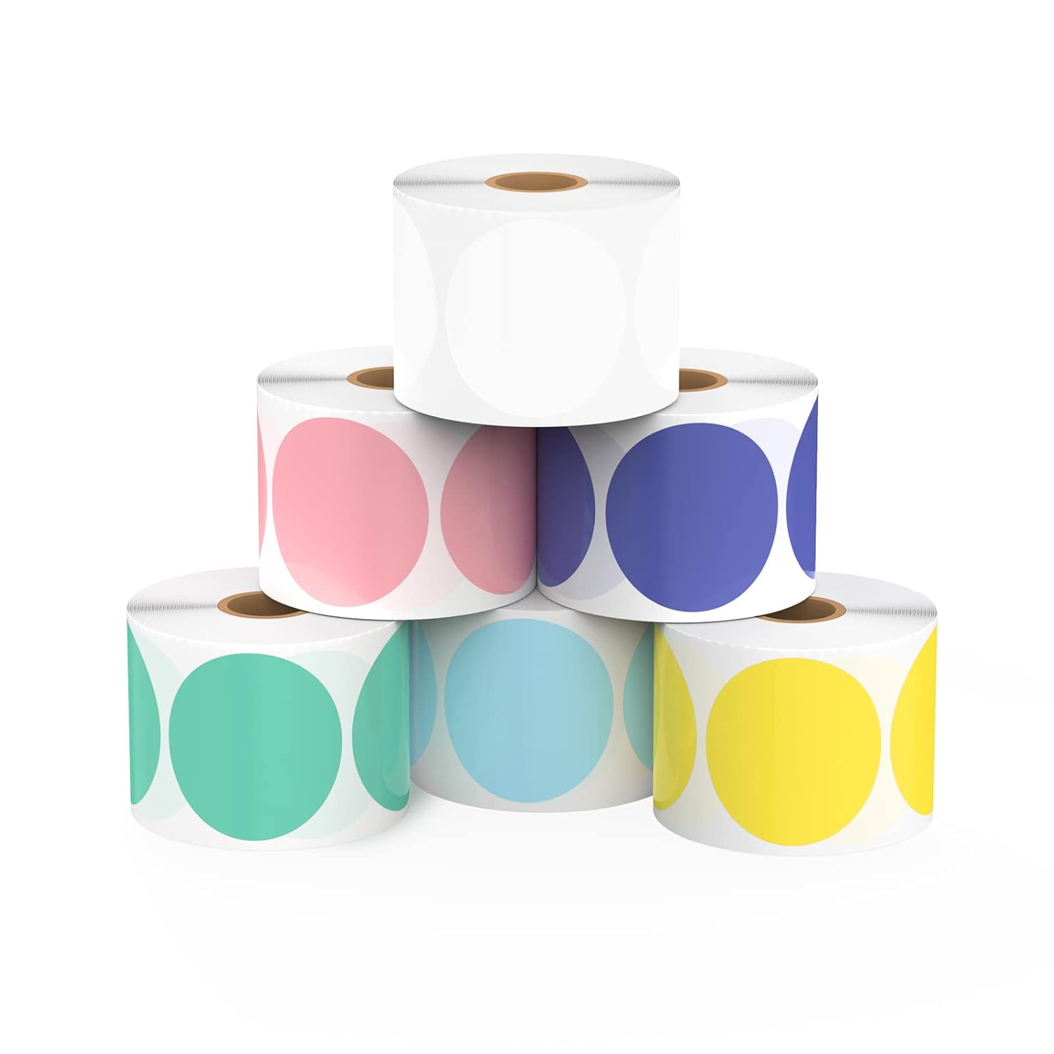 Amazon.com : MUNBYN 2" Circle Color Thermal Sticker Labels, Self ...