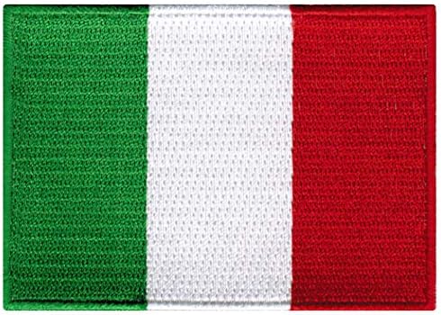 Amazon.com: EmbTao Italy Shield Flag Patch Embroidered Applique Fastener Hook & Loop Italian ...