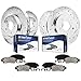 Amazon.com: Detroit Axle - 8pc Brake Kit for 2017-2020 Honda Civic [Si], Drilled and Slotted ...