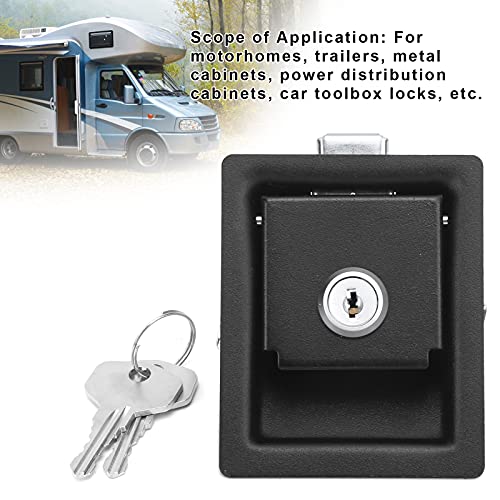Trailer Door Lock with Paddle Deadbolt, 304 Stainless Steel Flush Mount ...