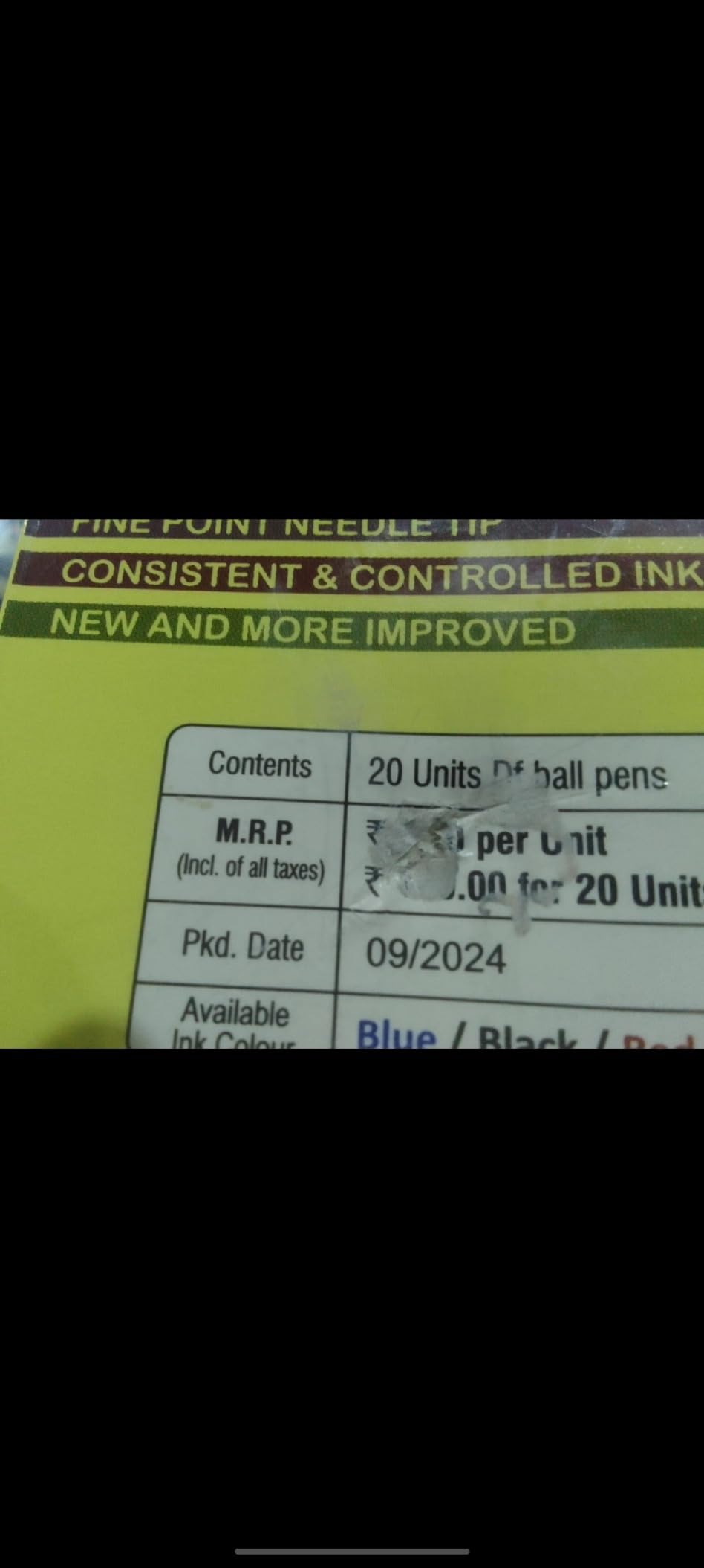 HiTechMart Fort Df Pen | Tip size -0.5 mm, Ball Pen Box Pack | Slim ...