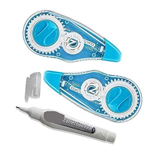 Correction Pen White + Correction Tape Smooth Sticky Rolling, Easy to ...