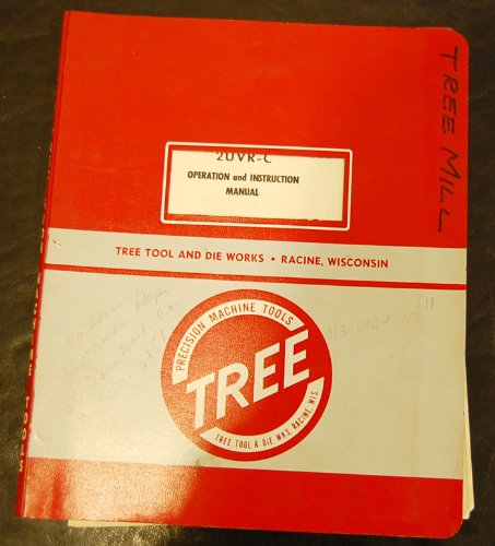 Tree 2UVR-C Mill Operation/Maintenance/Schematic Manual: Tree: Amazon ...