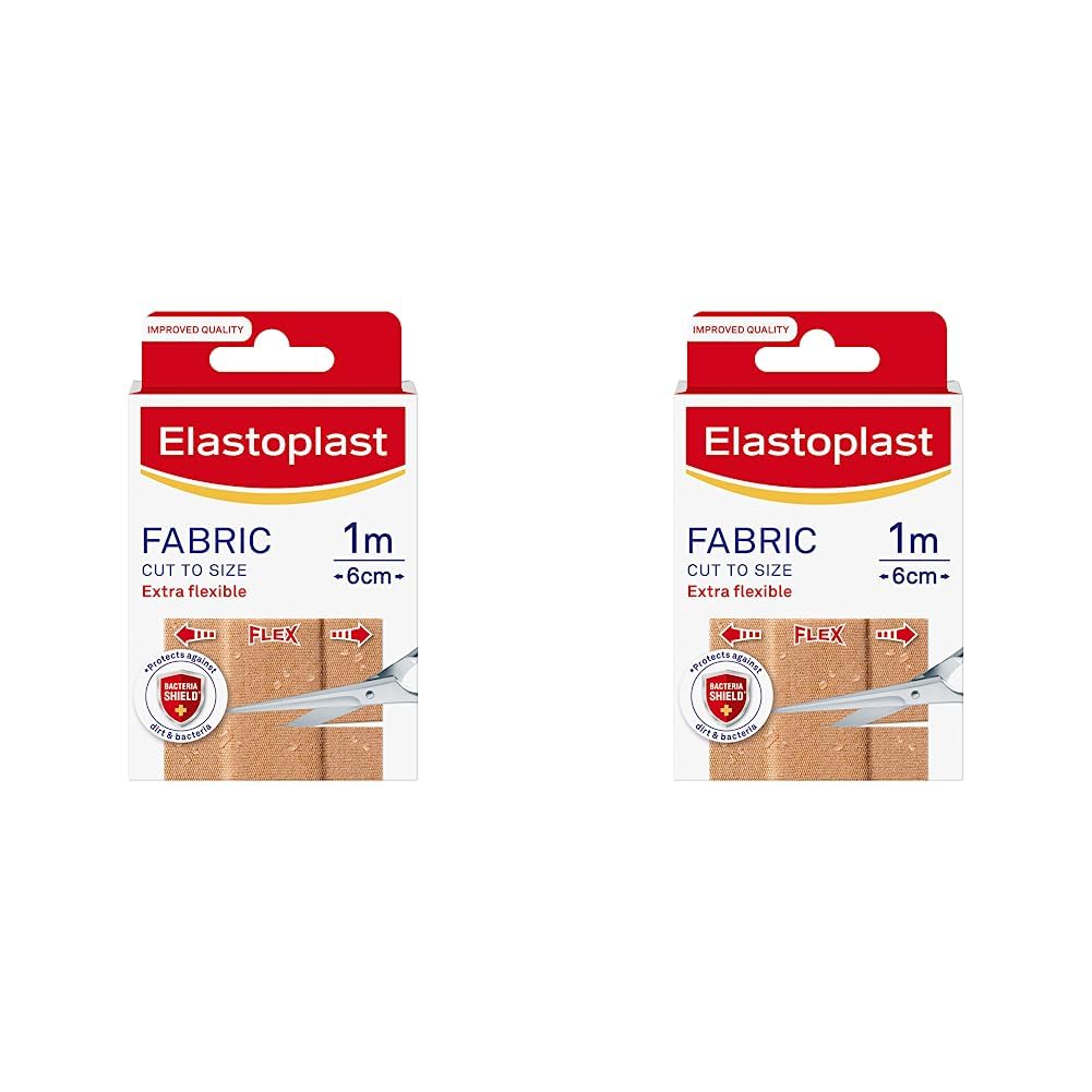 Elastoplast Fabric Cut to Size Plasters (1m x 6cm), Extra Flexible ...