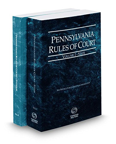 Amazon.com: Pennsylvania Rules of Court - State and Federal, 2017 ...