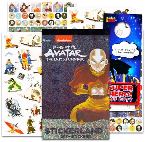Amazon.com: Avatar The Last Airbender Stickers Set - Bundle with 200 ...