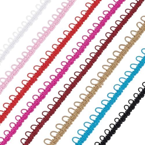 Amazon.com: BENECREAT 20 Yards 8 Colors Braid Trim with Button Loops, 0 ...