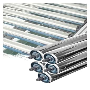5 Pack Stainless Steel Spring-Loaded Rollers 32mm Diameter 500mm Length ...
