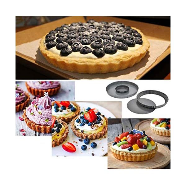 RICHSC-PAN Tart Pan, 9 Inch Tart Pans, Non-Stick Removable Loose Bottom ...