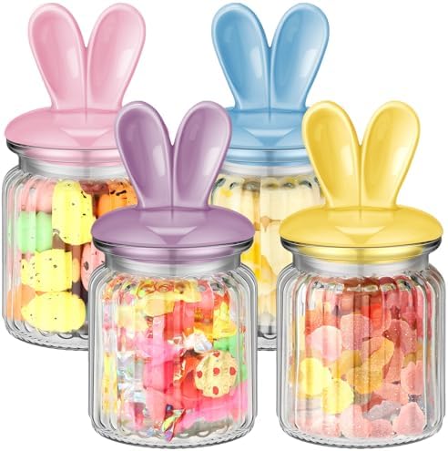 Amazon.com: PRETYZOOM Ceramic Easter Bunny Cookie Jar with Lid Rabbit ...