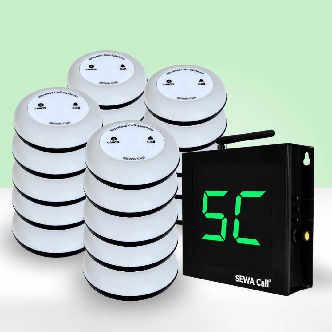 SEWACall 20 Users Wireless Call System, Waiter Calling System, Office ...