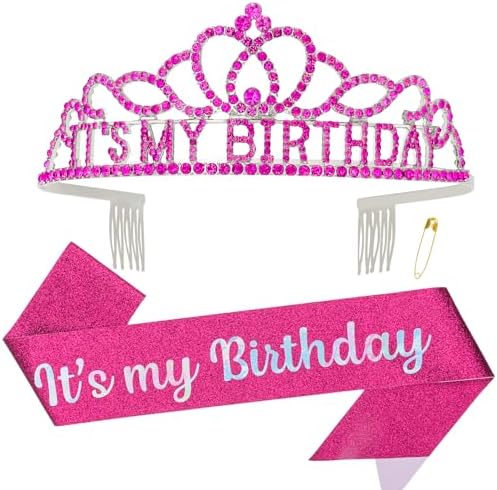Amazon.com: ACO-UINT Silver Birthday Crown for Women, Happy Birthday ...