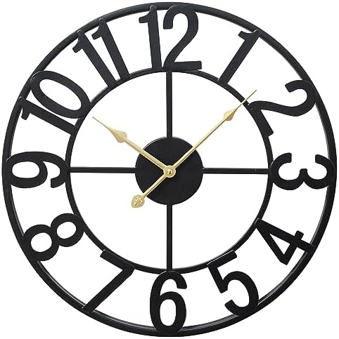 Amazon.com: SwallowLiving 18 Inch Metal Large Wall Clock for Living ...