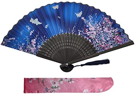 Kibon Folding Fans, Handheld Fans, Hand Fans, Bamboo Fans with Tassel ...
