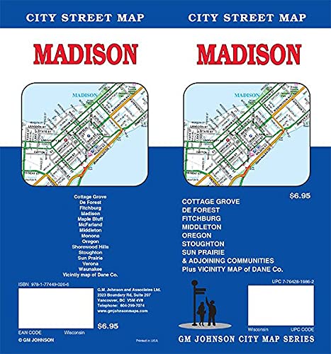 Madison, Wisconsin Street Map: GM Johnson: 9781774490266: Amazon.com: Books