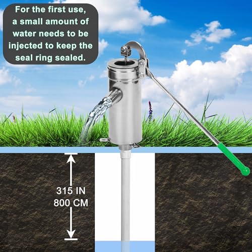 Snapklik.com : Manual Well Pump, Stainless Steel Deep Well Hand Pump ...