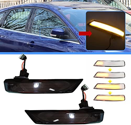2PCS Dynamic Turn Signal Light LED Side Wing Rearview Mirror Indicator ...