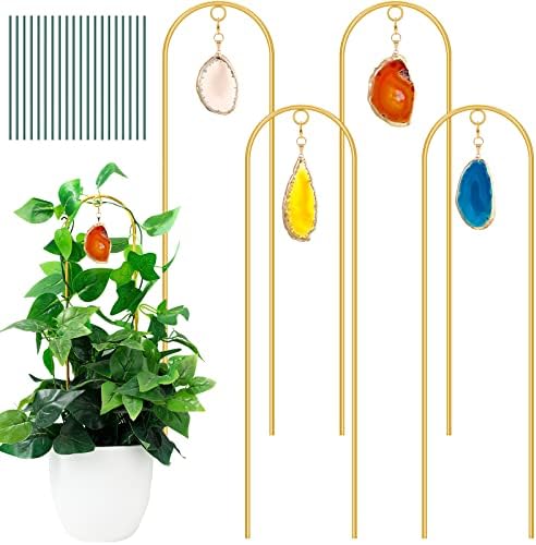 Amazon.com : 3pcs Gold Trellis Indoor for Potted Plants,Metal Small ...