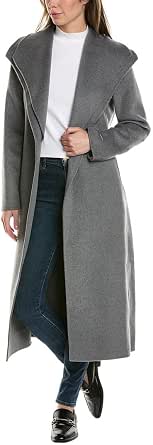 Amazon.com: TAHARI Women's Peacoat Wool Blend Double Face Winter Trench ...