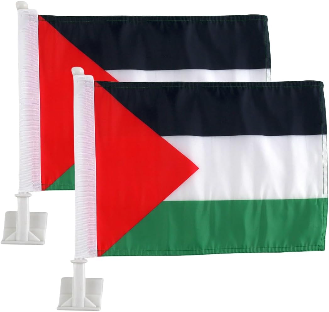 Amazon.com : 2 Pack Palestine Flags, Outdoor with Palestinians Flag and ...