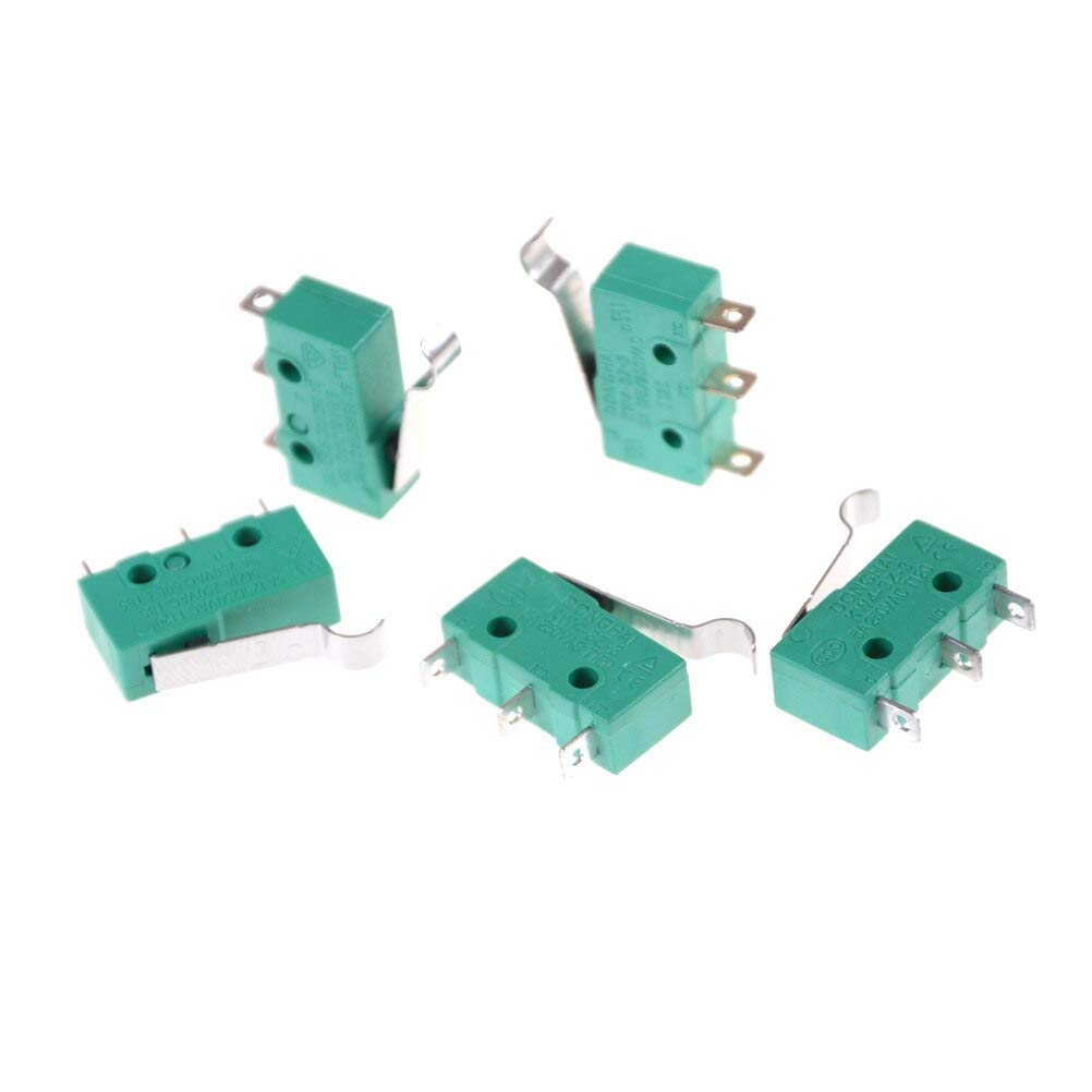 5pcs 3 Pins Microswitches with Hinge Lever NO+NC Micro Touch Switches ...
