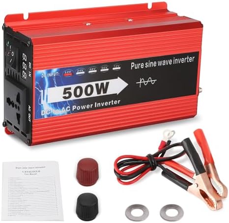 Amazon.com: NIHAO 500W Power Inverters DC 12V to 110V AC Converter ...
