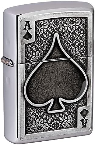 Amazon.com: Zippo "Ace of Spades" Brushed Chrome Lighter, 7951 : Health ...