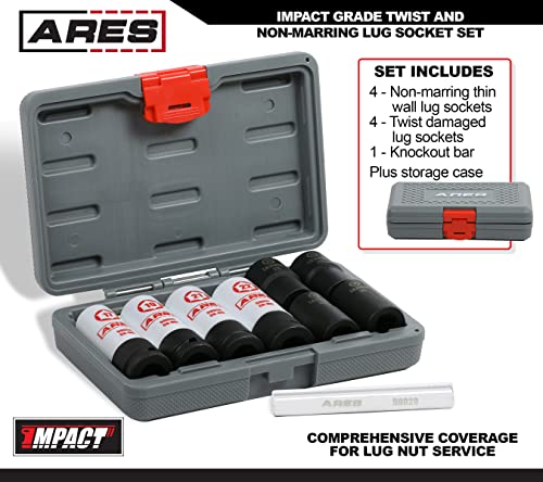 Snapklik.com : 59047 9-Piece Twist And Non-Marring Lug Nut Socket Set ...