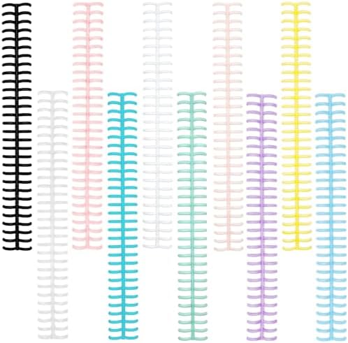 Amazon.com : 10 PCS Comb Binding Spines,30 Rings Click Plastic Spiral ...