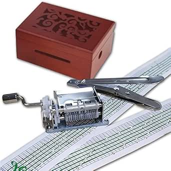 Amazon.co.jp: UPVT Hand Crank Music Box, Handmade Musical Box ...