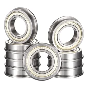 HiPicco F6904ZZ Flanged Ball Bearing, ID 20mm x OD 37mm x Width 9mm ...