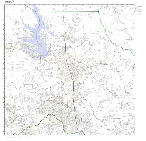 Amazon.com : Conroe, TX ZIP Code Map Laminated : Prints : Office Products