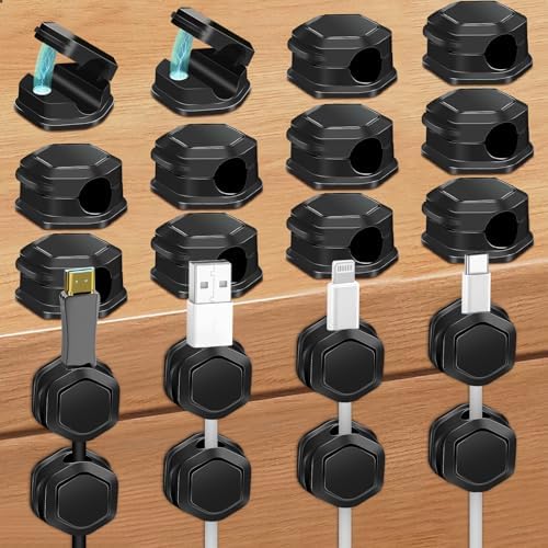 Amazon.com: Cord Organiser, 20 Piece Magnetic Desktop Cord Clamp ...