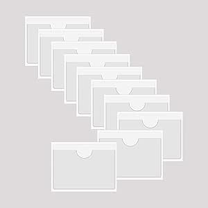 Baikeen Self Adhesive Clear Pockets,Clear Self Adhesive Card Label ...