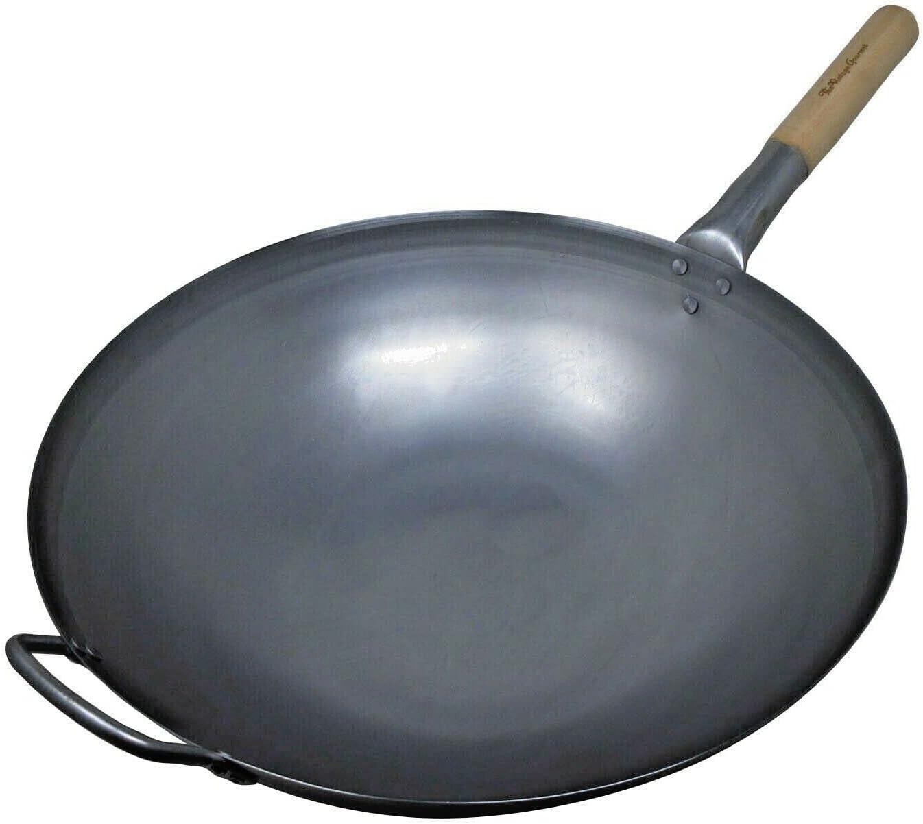 Hancock London Wok 13" (33cm) Commercial Quality Carbon Steel Round ...