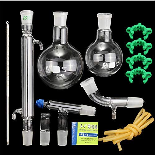 500ml Lab Glassware Kit Glass Distillation Apparatus Essential Oil ...