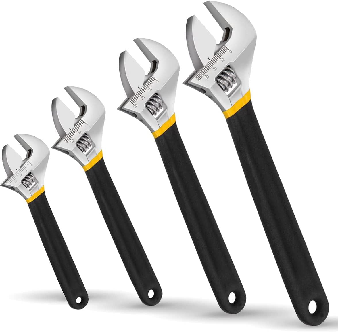 Adjustable Wrench Set, Wide Jaw Wrench Adjustable Movable Spanner Set ...